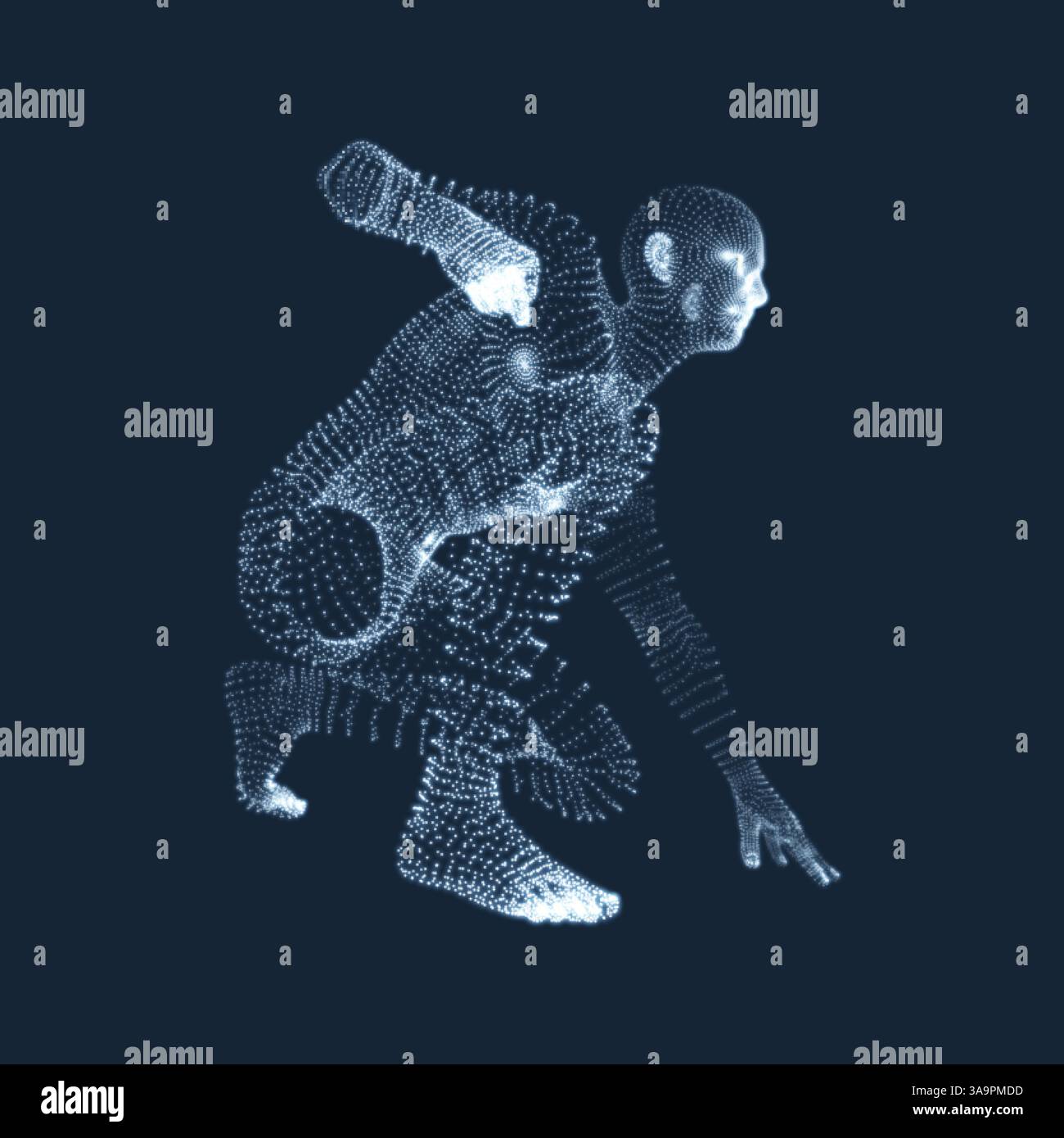 Athlete at Starting Position Ready to Start a Race. Runner Ready for ...