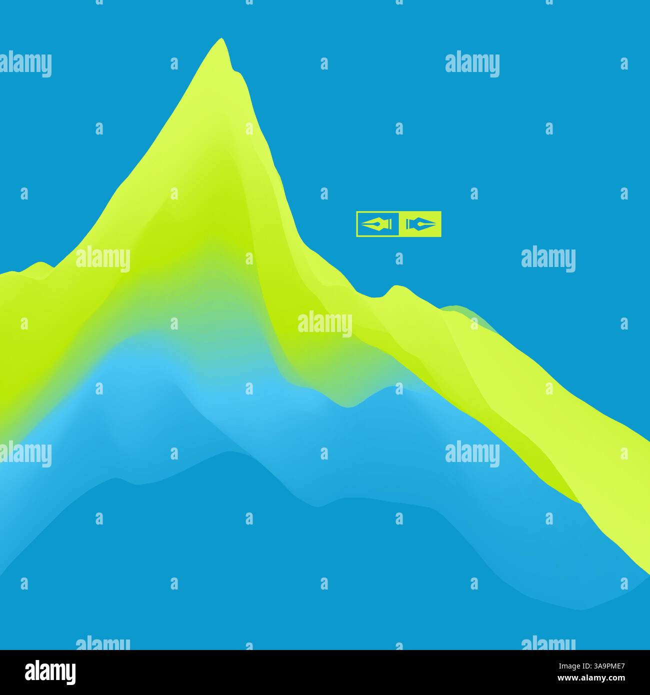 Mountain Landscape. Mountainous Terrain. Vector Illustration. Abstract ...