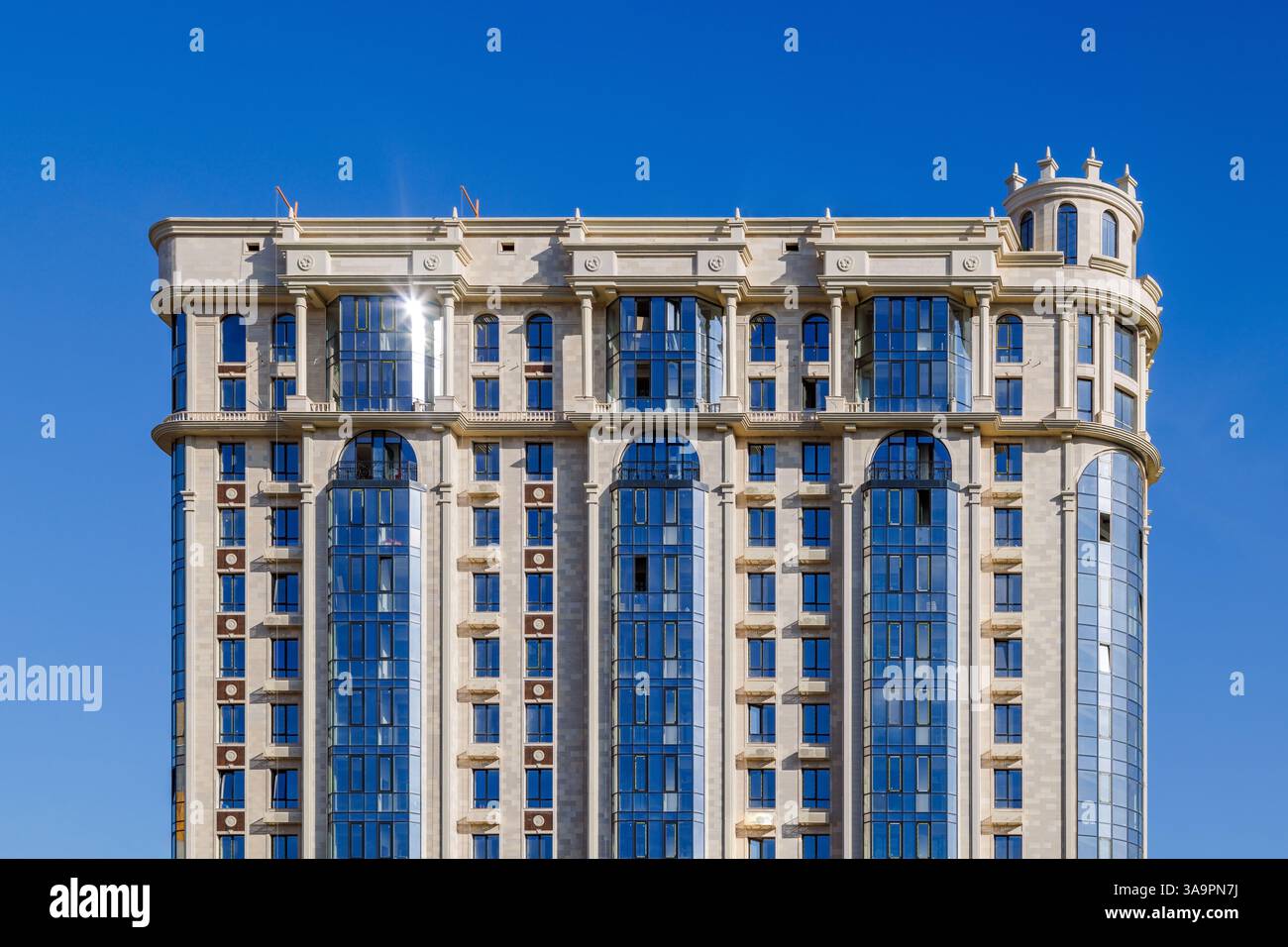 Neoclassical High-Rise Building Facade in Kyrgyzstan Stock Photo - Alamy