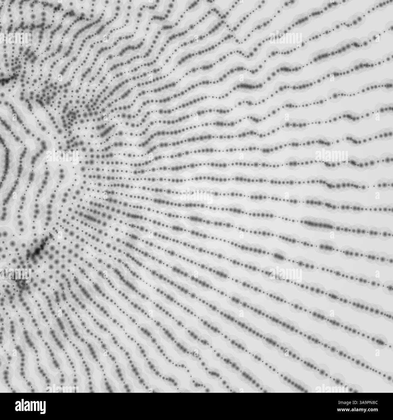 Array with Dynamic Particles. 3d Futuristic technology style. Abstract Background. Texture ...