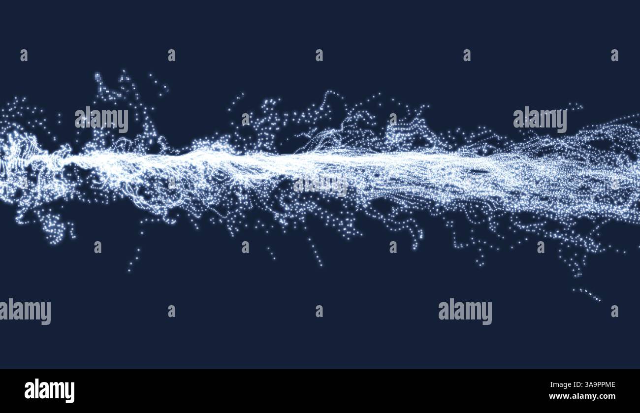 Electricity lighting effects. Array with Dynamic Particles. 3d ...