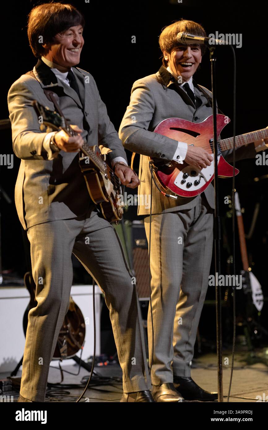 Cambridge, UK, 30 March, 2025. Bootleg Beatles in concert. Pictured ...