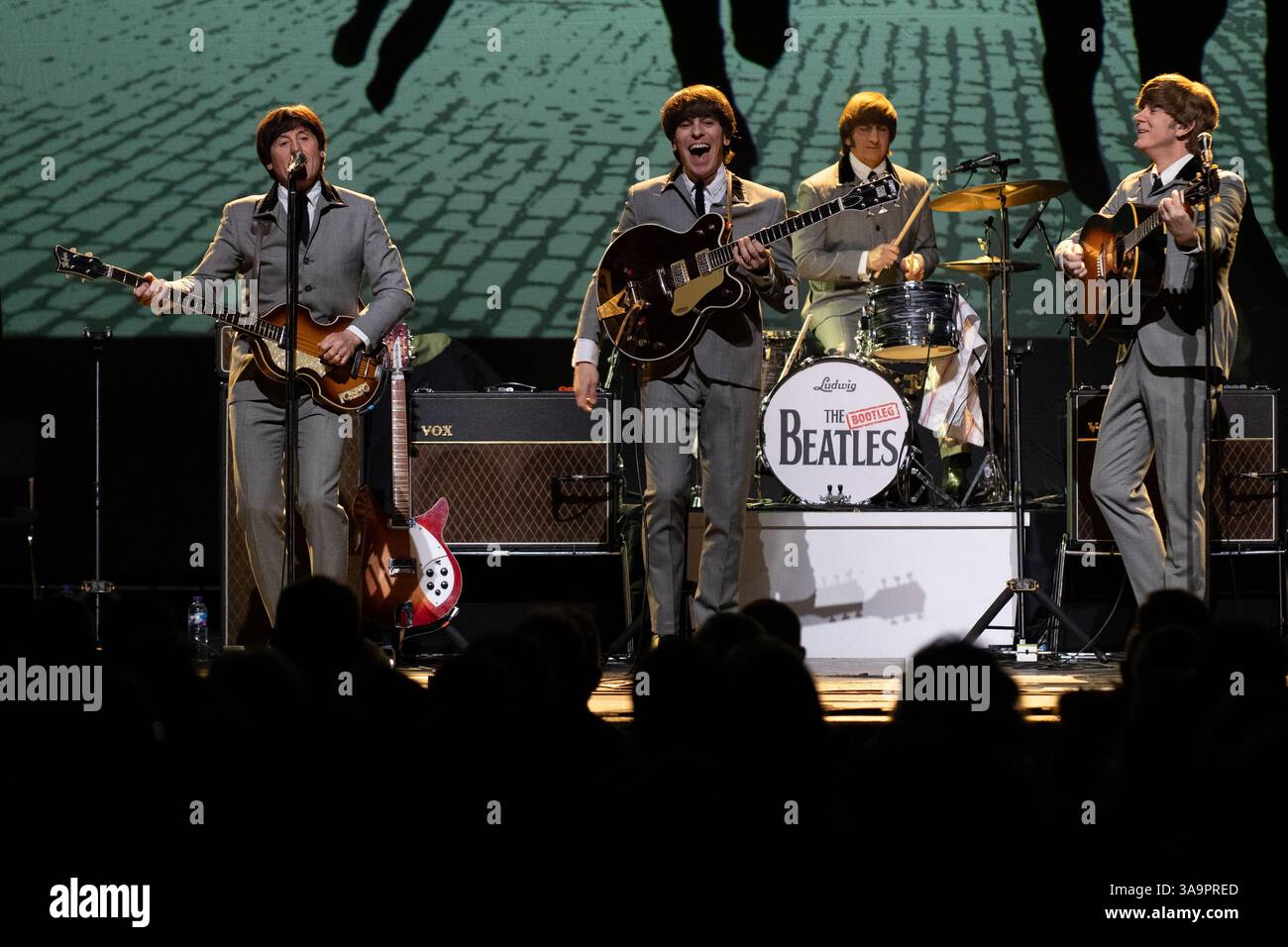 Cambridge, UK, 30 March, 2025. Bootleg Beatles in concert. Pictured ...