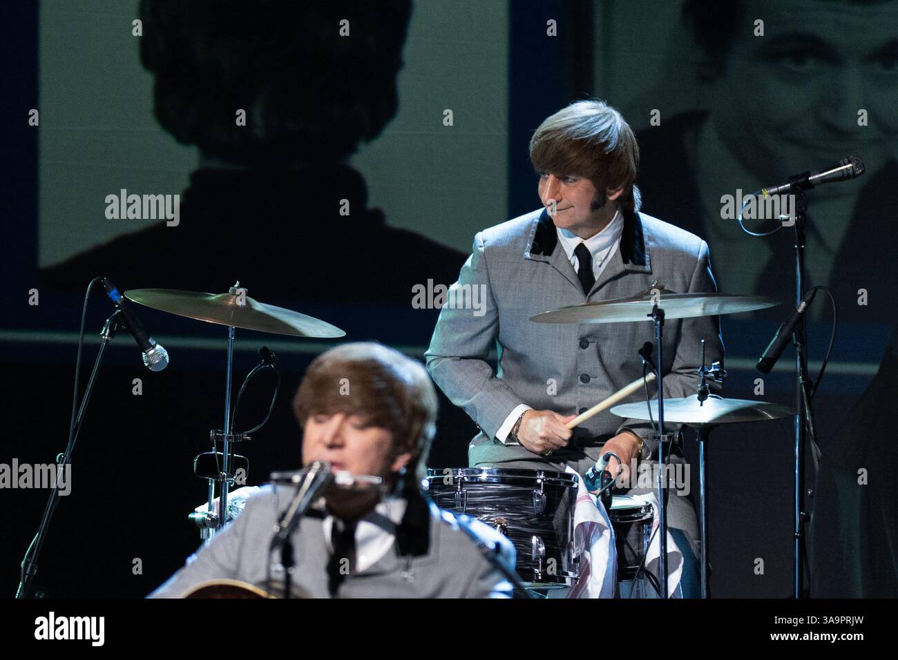 Cambridge, UK, 30 March, 2025. Bootleg Beatles in concert. Pictured ...