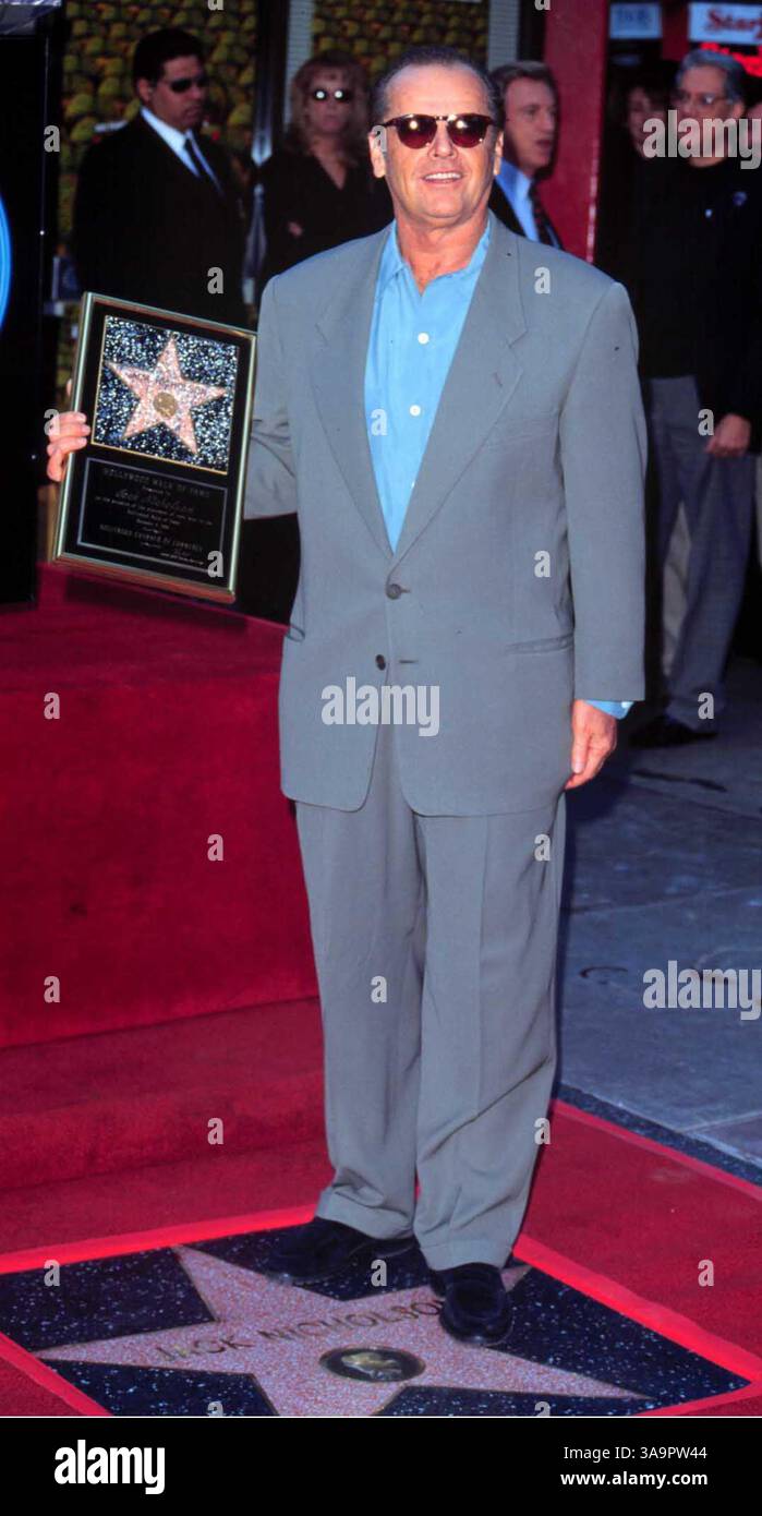 Dec 04, 1996; Los Angeles, CA, USA; Actor JACK NICHOLSON gets his star ...