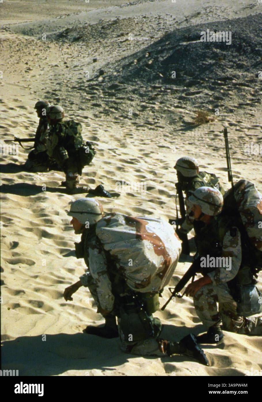 Feb 01, 1990; Persian Gulf, Kuwait; Persian Gulf War: Soldiers in Gulf ...