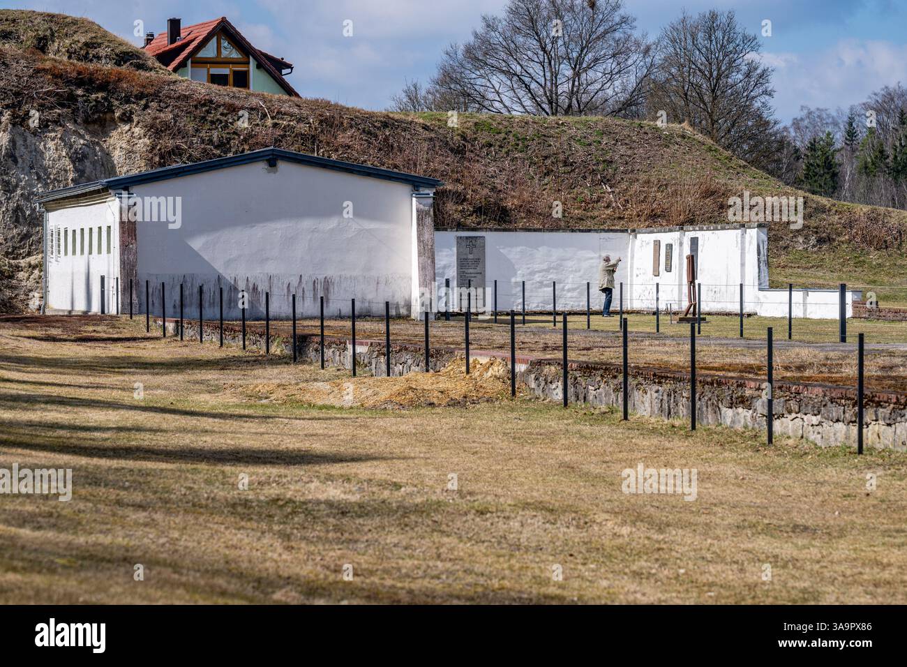27 March 2025, Bavaria, Flossenbürg: The former detention center of the ...