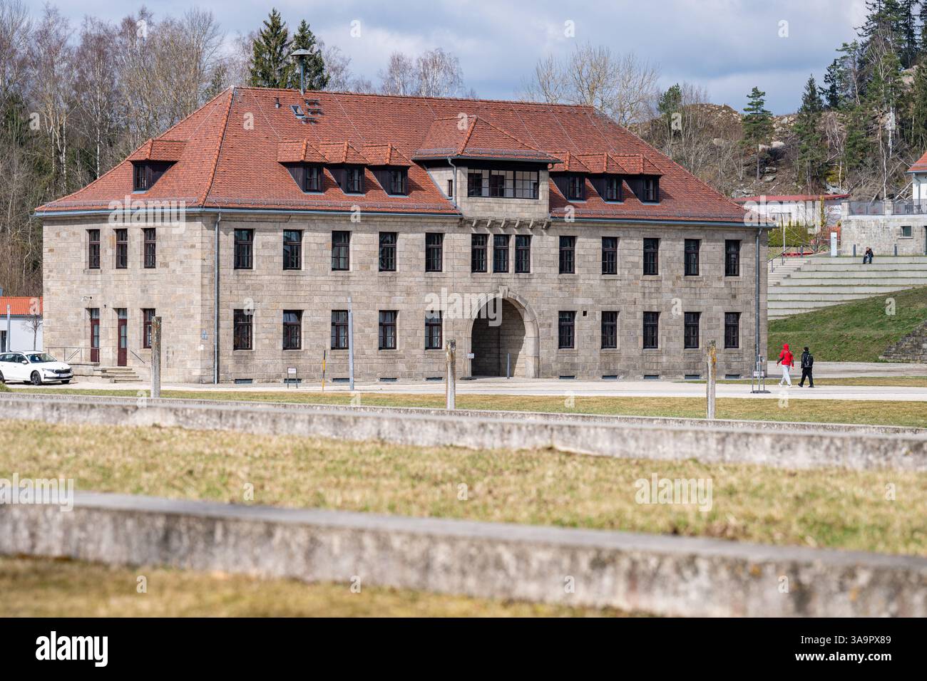 27 March 2025, Bavaria, Flossenbürg: The former SS commandant's office ...