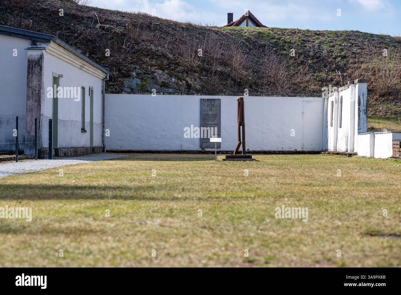 27 March 2025, Bavaria, Flossenbürg: The former detention center of the ...