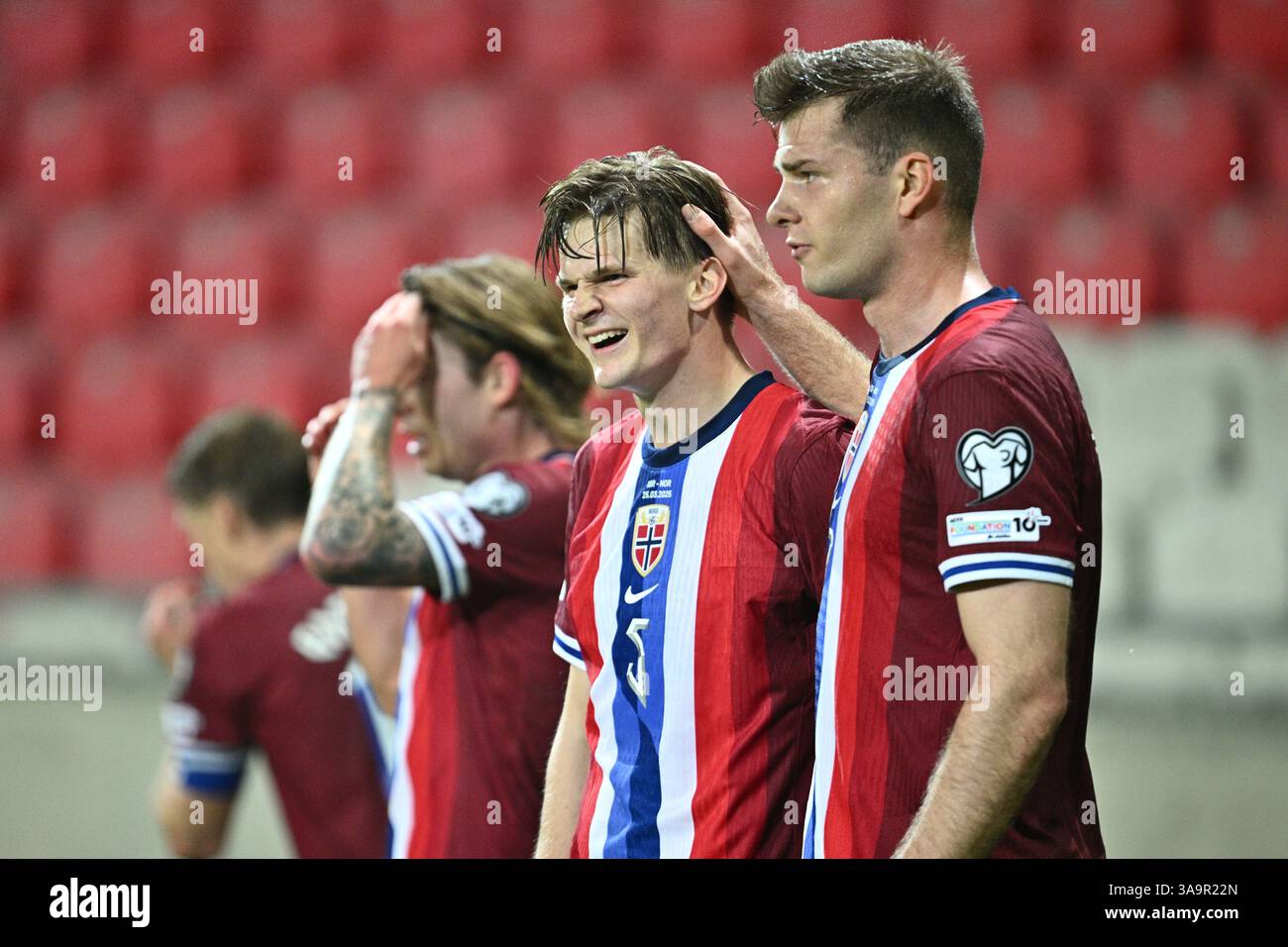 DEBRECEN, HUNGARY - MARCH 25: David Moller Wolfe of Norway celebrate ...