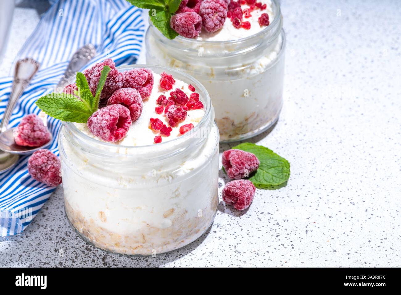 Overnight cheesecake oatmeal. Cheesecake morning breakfast layered ...