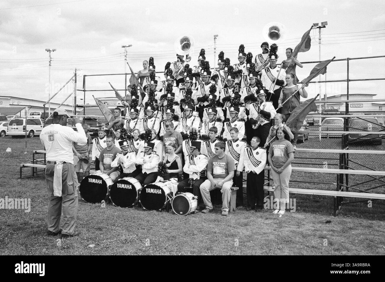 00 00, 2004; Indianapolis, ID, USA; High school marching band poses for ...