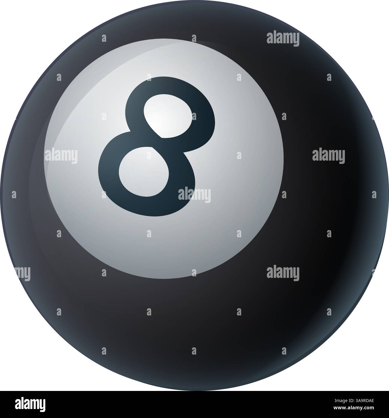 Pool Billiards Ball Isolated Icon Illustration Stock Vector Image & Art ...