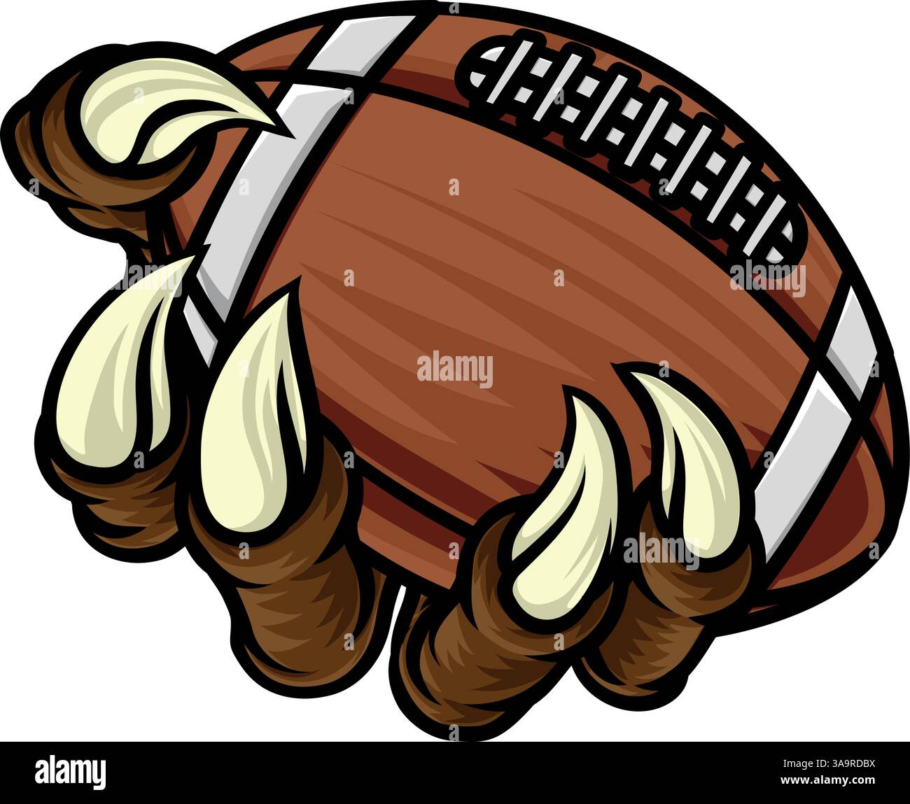 American Football Ball Claw Monster Animal Hand Stock Vector Image ...