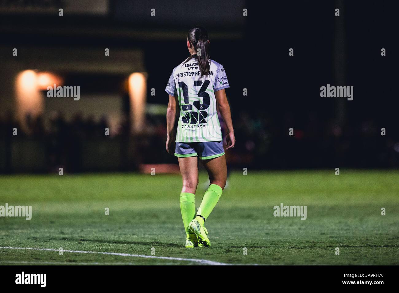 Sofia Christopherson (13 Canberra United) during the Ninja A League ...