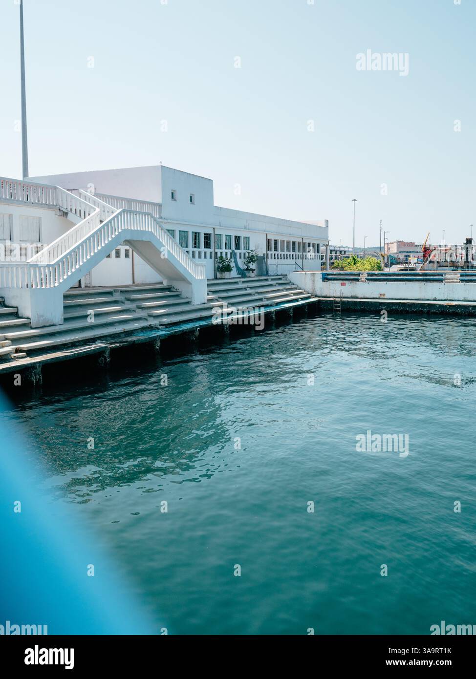 Vacation in Trieste by the Mediterranean Sea with a beautiful po Stock ...