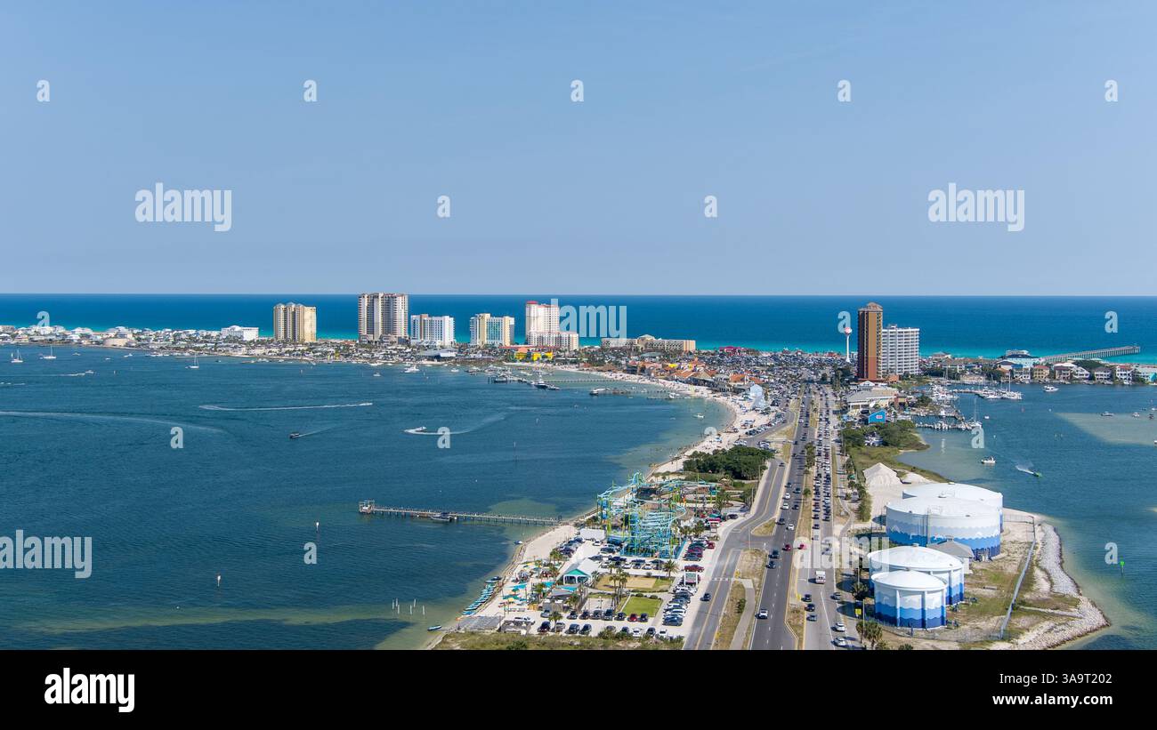 Aerial view of Pensacola Beach Stock Photo - Alamy
