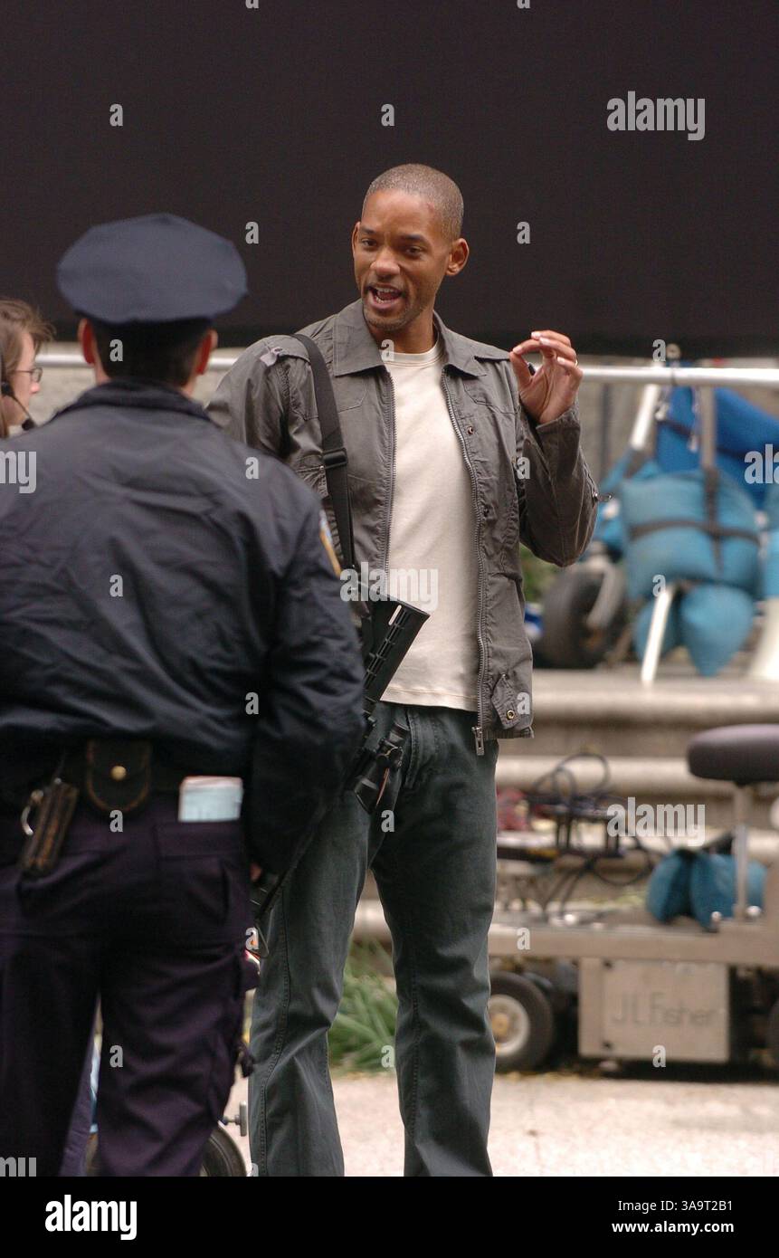 October 23rd, 2006, New York City. Will Smith and Alice Braga on the ...