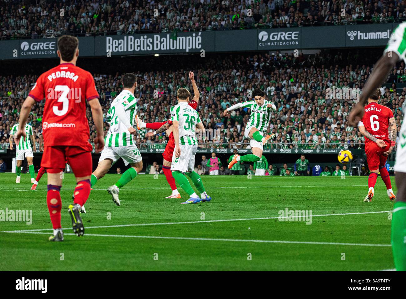 Sevilla, Spain. 30th Mar 2025. Goal Johnny Cardoso during Real Betis ...