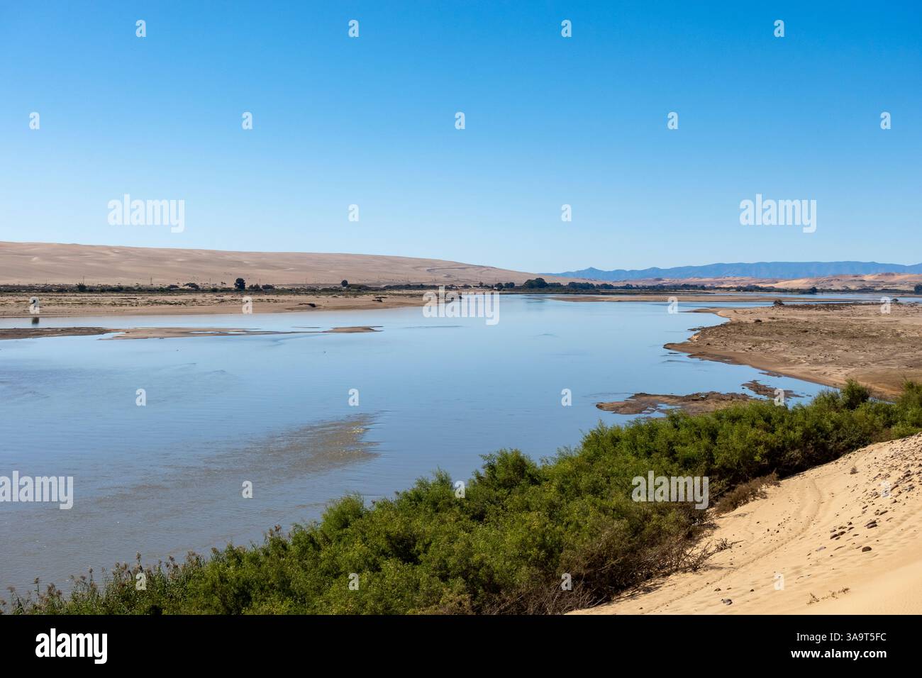 View of the Orange River near Alexander Bay. Northern Cape. South ...