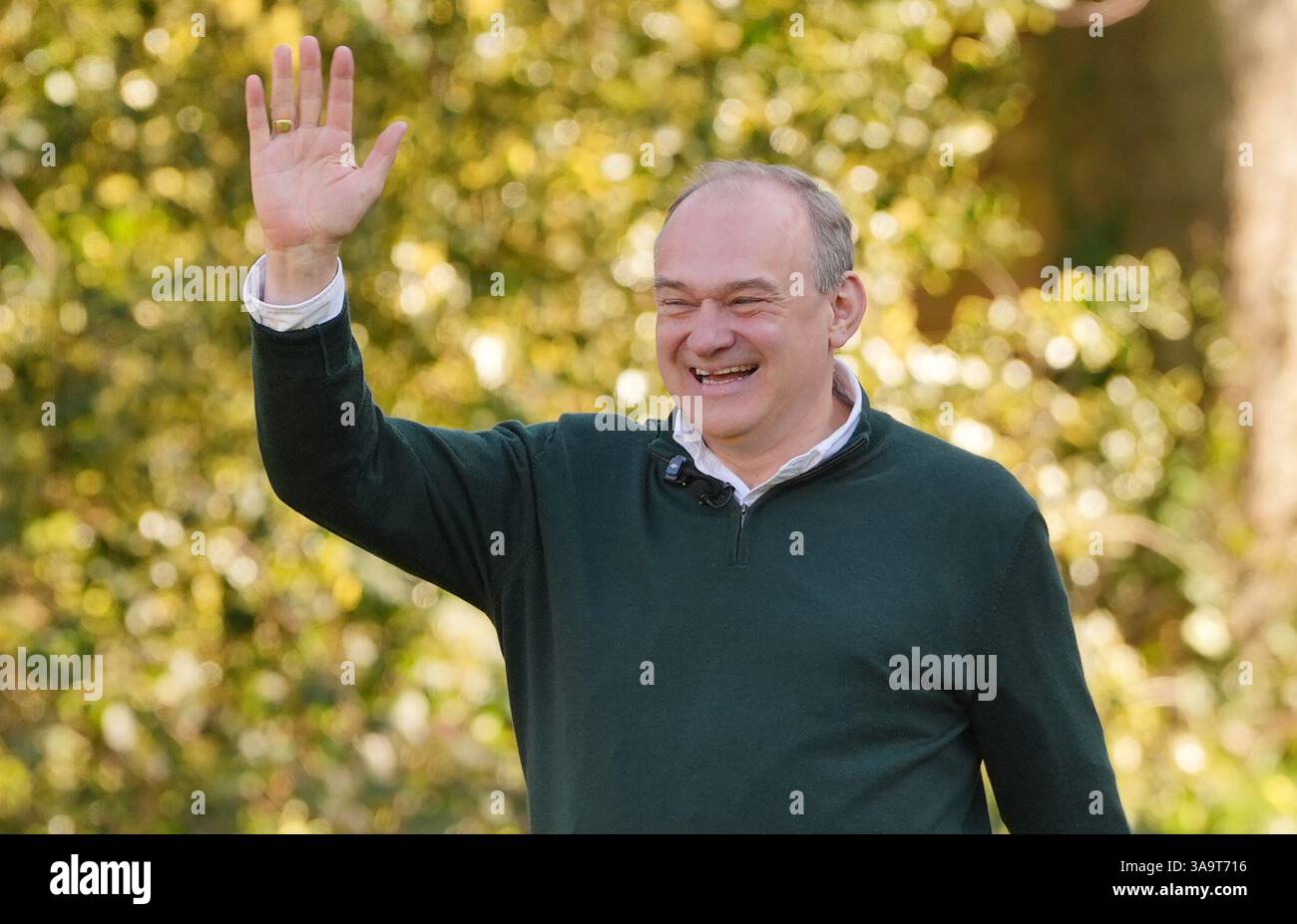 Liberal Democrats leader Sir Ed Davey arriving for the launch of the ...