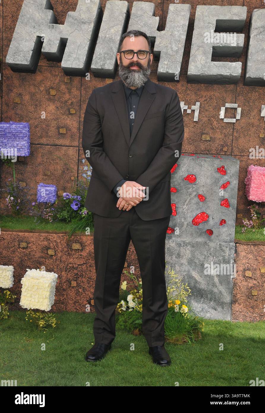 Jared Hess at the "A Minecraft Movie" world film premiere, Cineworld ...