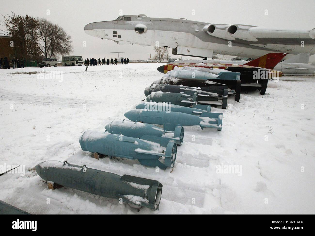 Russian Air Force long-haul strategic bomber air-base in Engels city ...