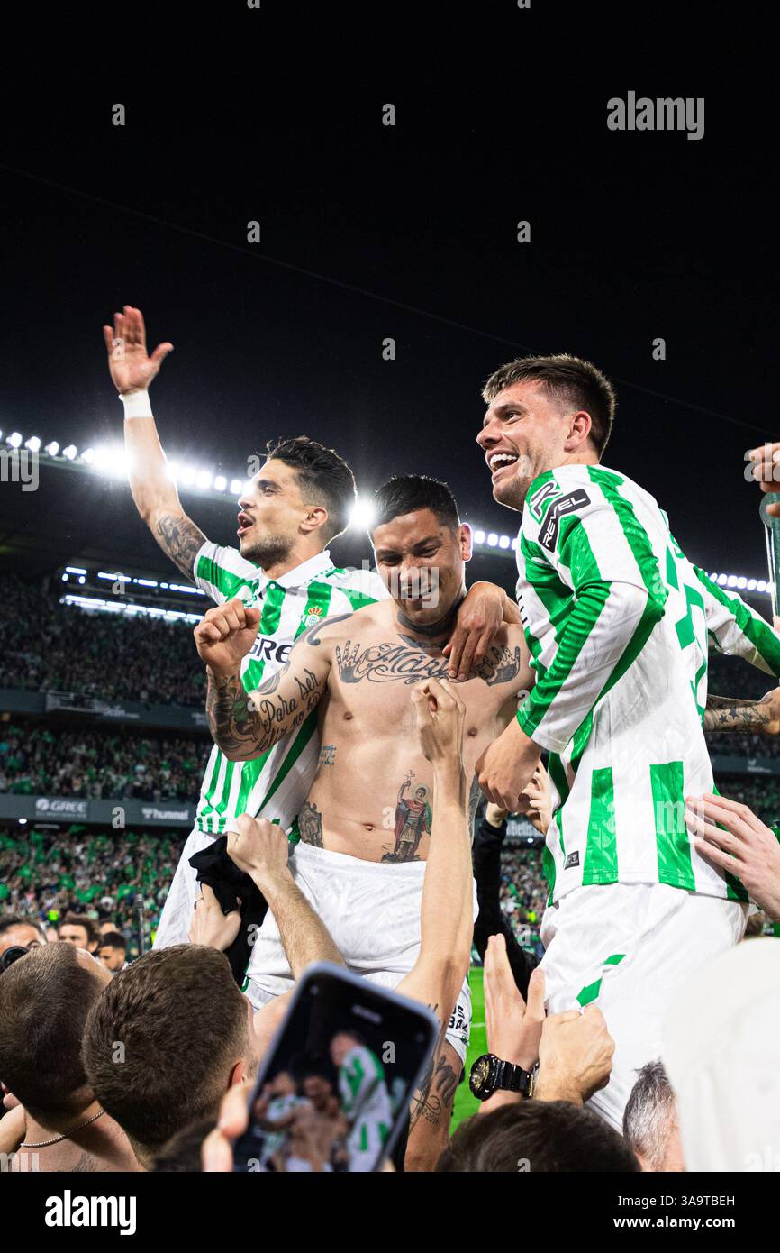 Sevilla, Spain. 30th Mar 2025. celebration Real Betis and Sevilla FC at ...