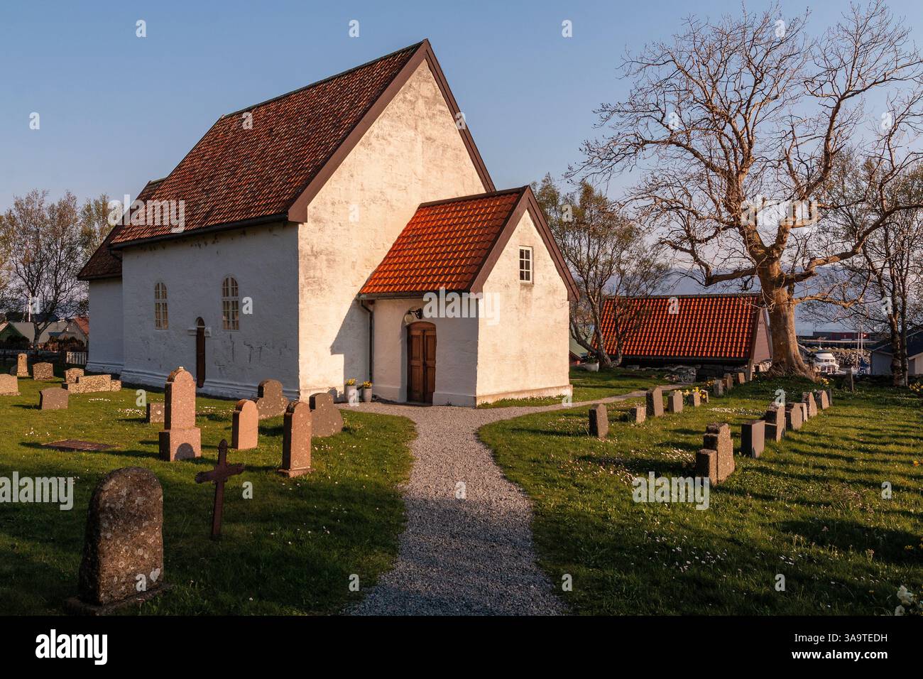 Romanesque Giske Chapel, Norway now Giske Parish Church built around ...