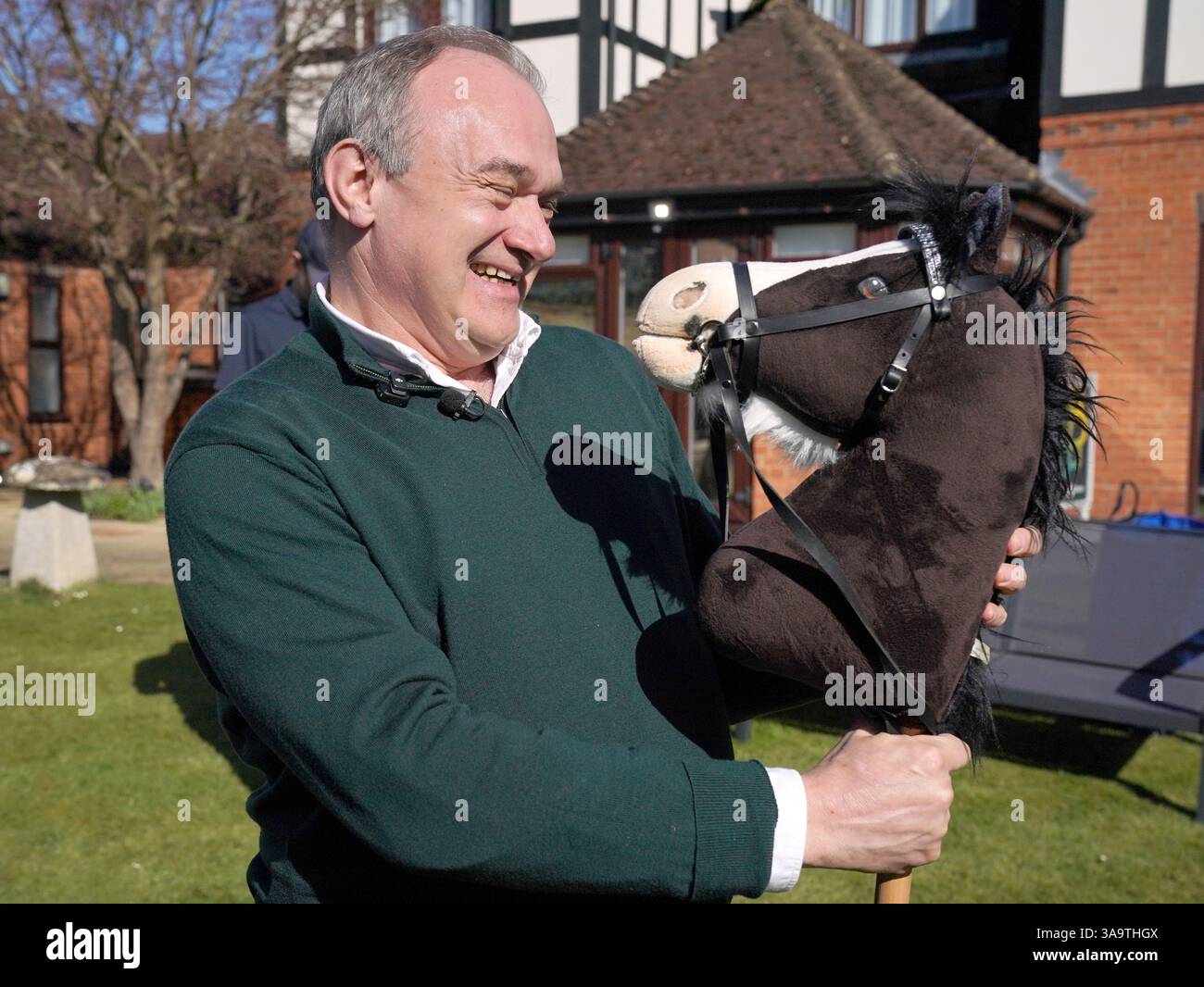 Liberal Democrats leader Sir Ed Davey before he tries his hand at hobby ...