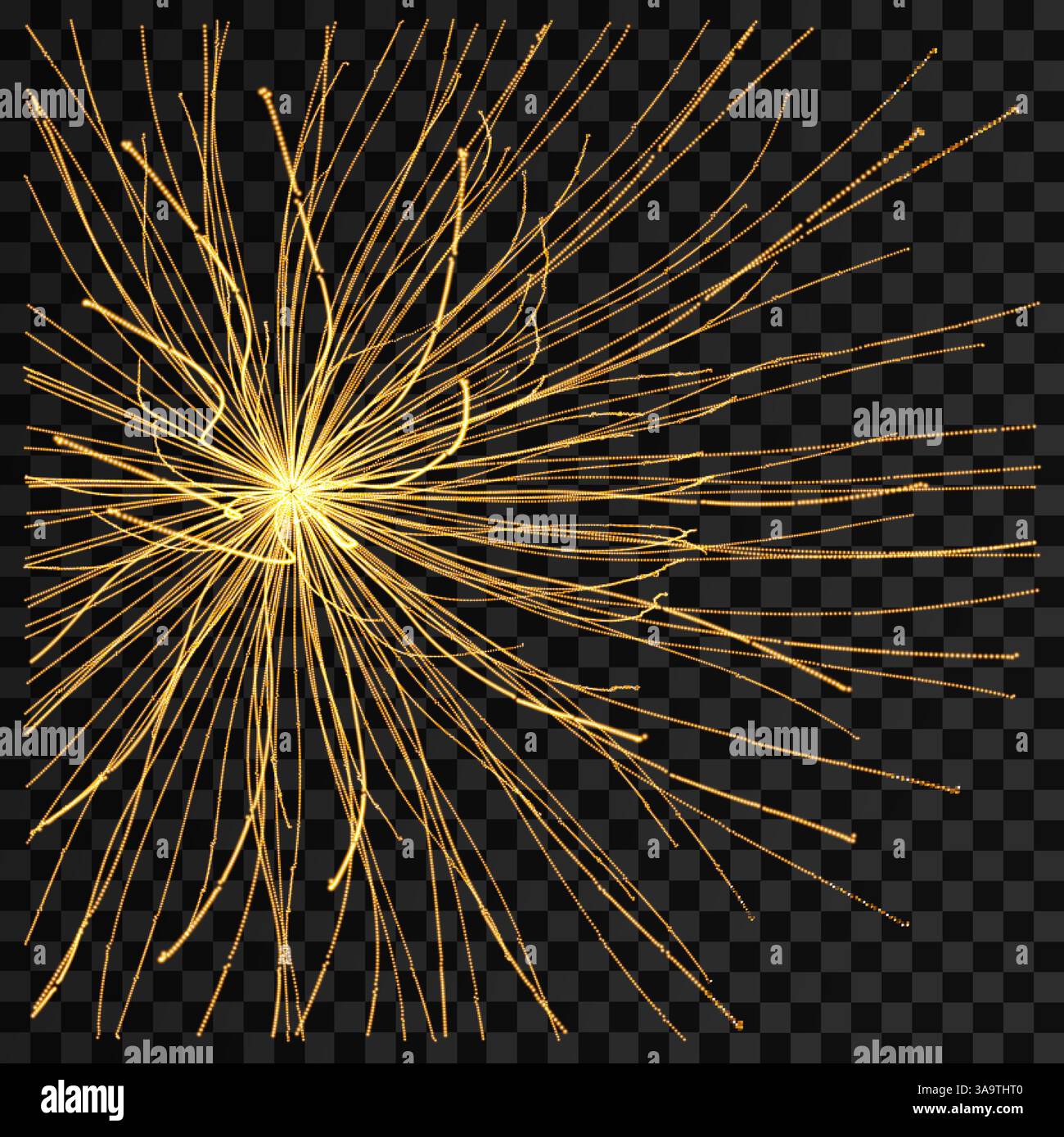 Abstract science or technology background. Array with dynamic particles. Vector illustration ...