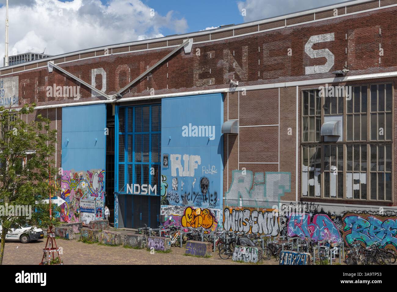 NDSM entrance for creative people. Center for arts, culture and crafts ...