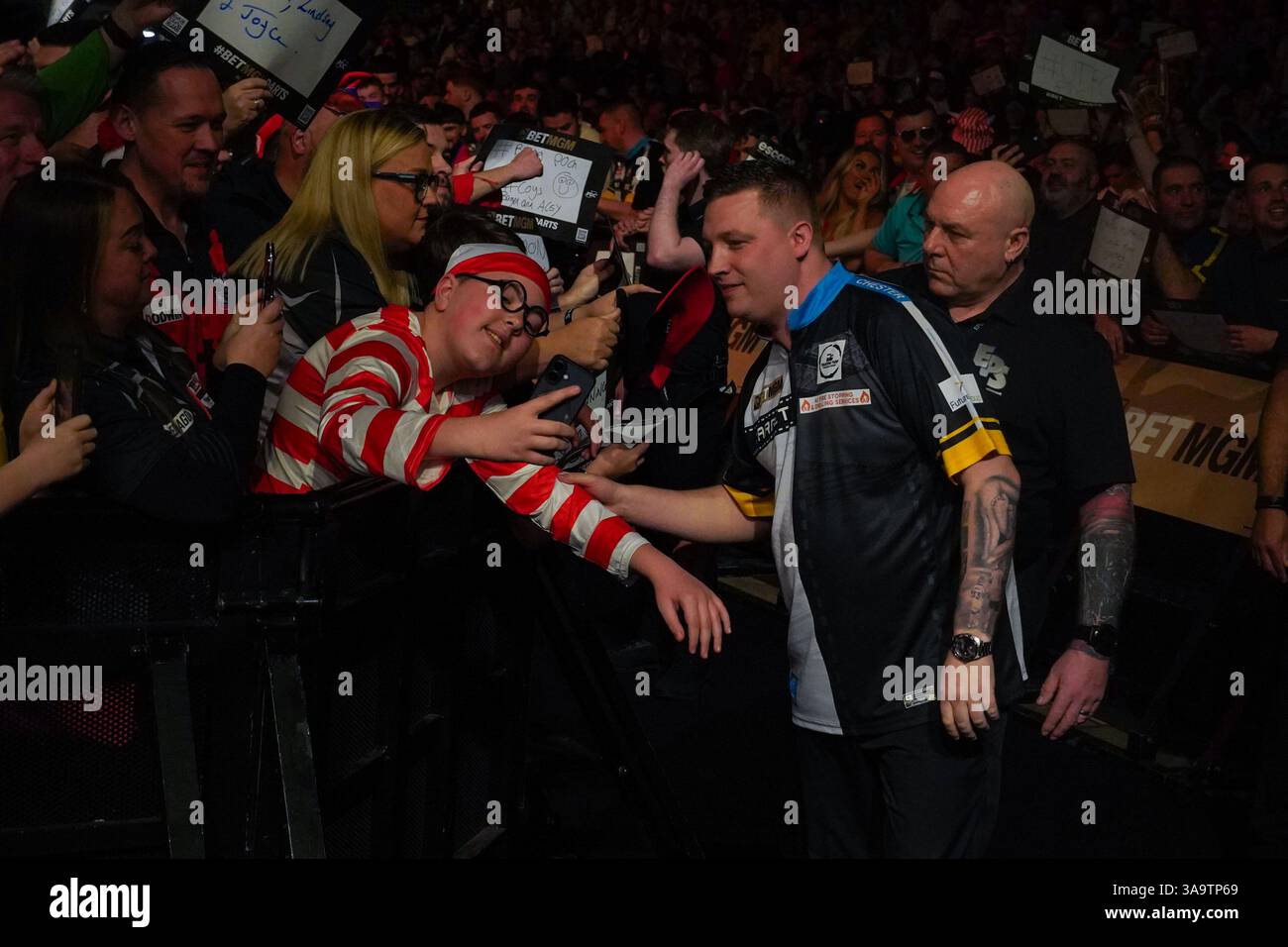 CARDIFF, UNITED KINGDOM - MARCH 20: Chris Dobey of England during the ...