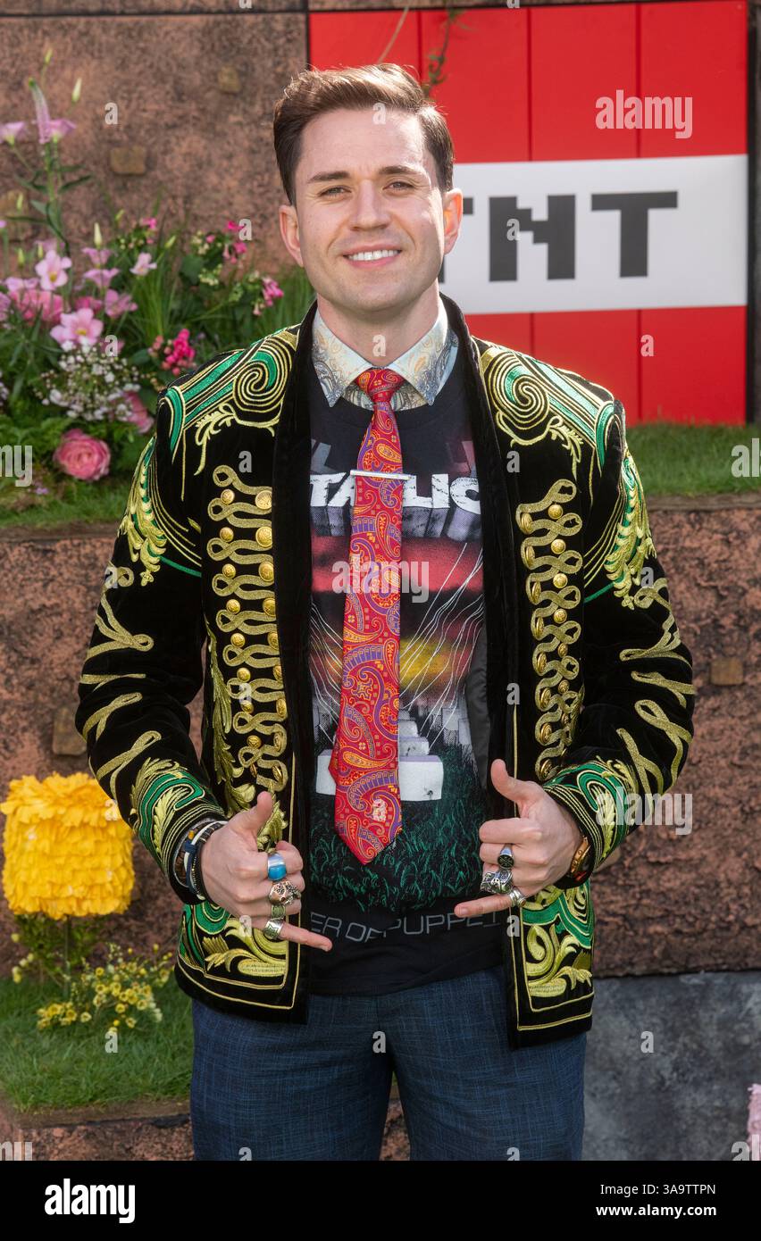 Shane Anthony Sinclair attending the A Minecraft Movie film premiere at ...