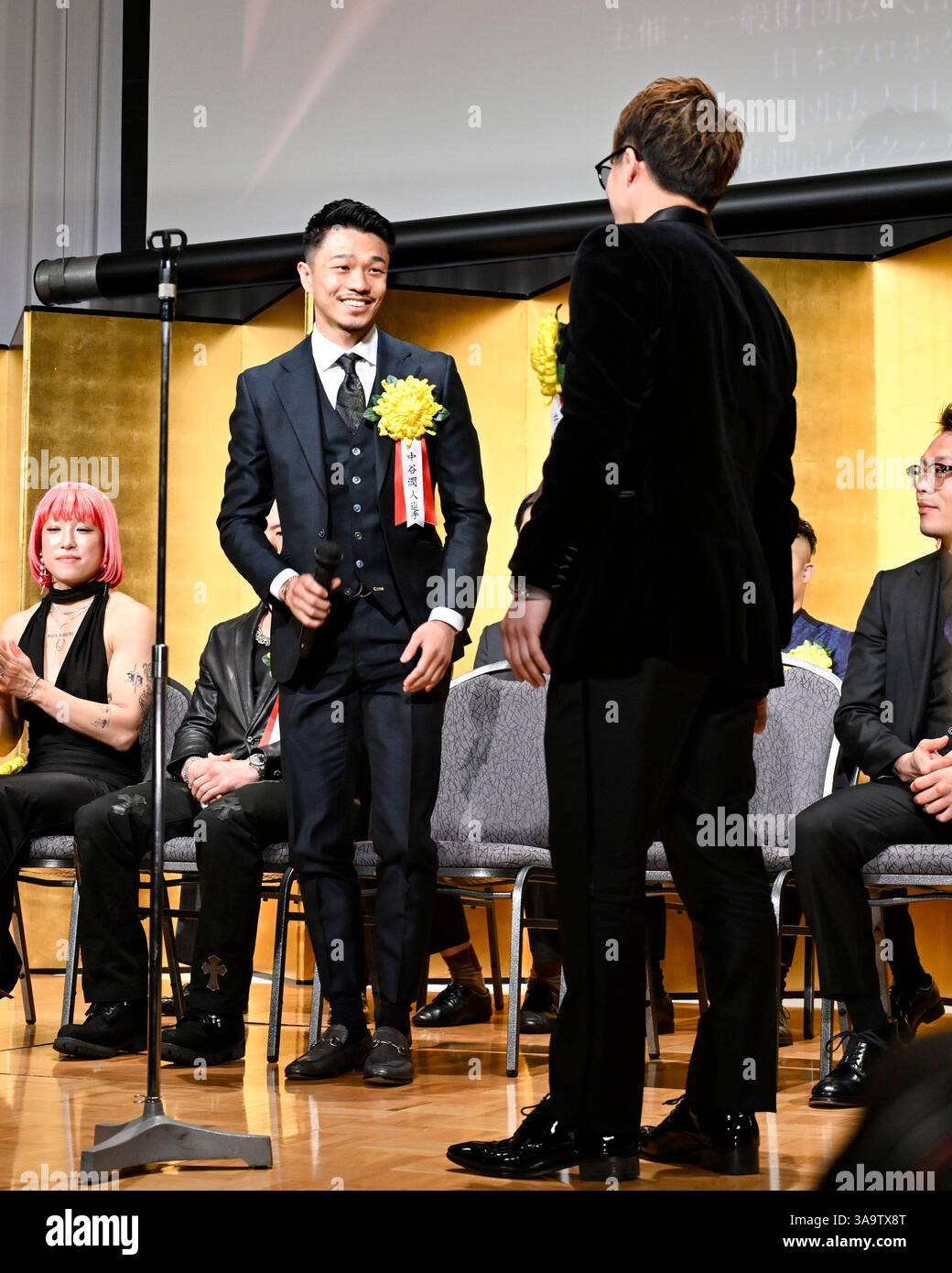 Junto Nakatani and Naoya Inoue during the JBC Annual Boxing Awards ...