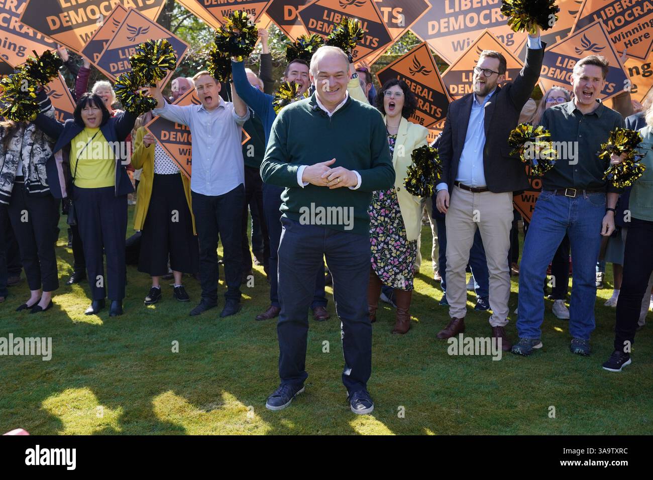Liberal Democrats leader Sir Ed Davey during the launch of the party's ...