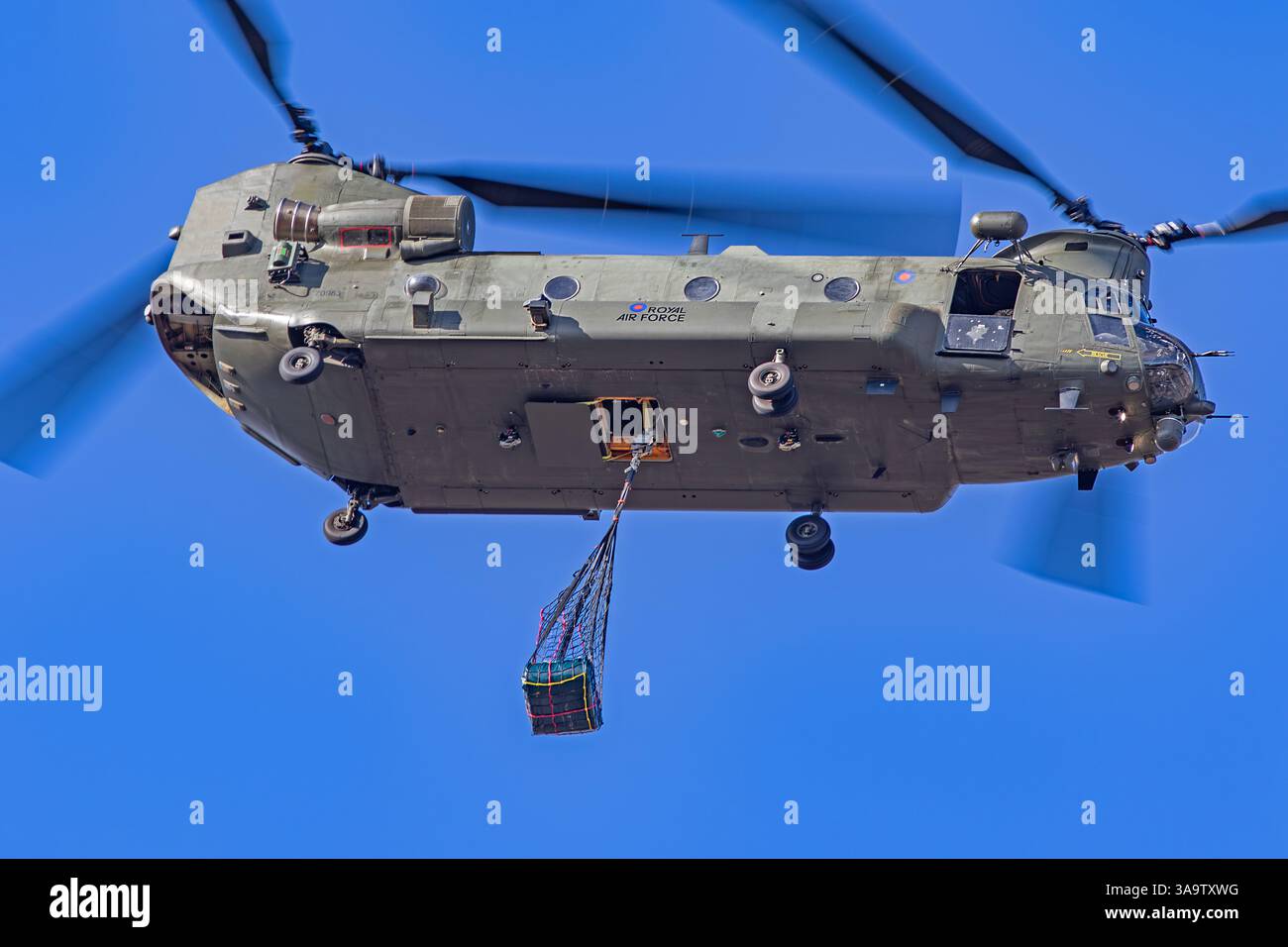 Royal Air Force Boeing Chinook Conducts Underslung Load Training Over ...