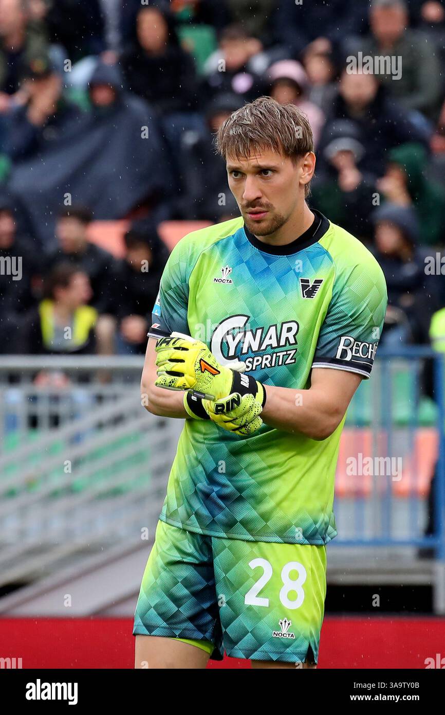 Venezia's goalkeeper Andrei Radu In action during the Serie A enilive ...