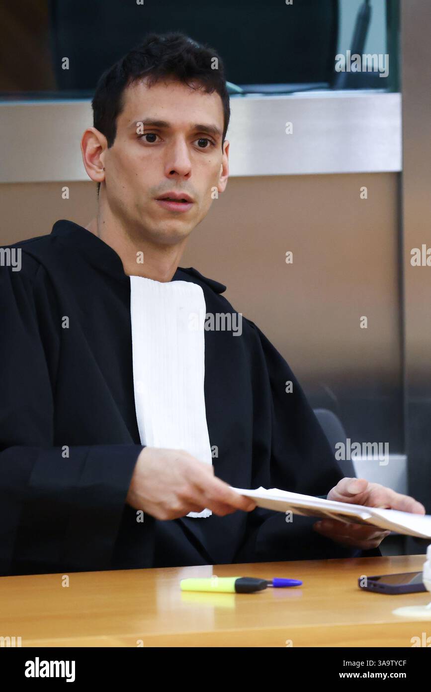 Arlon, Belgium. 31st Mar, 2025. Lawyer Dimitri De Coster pictured ...