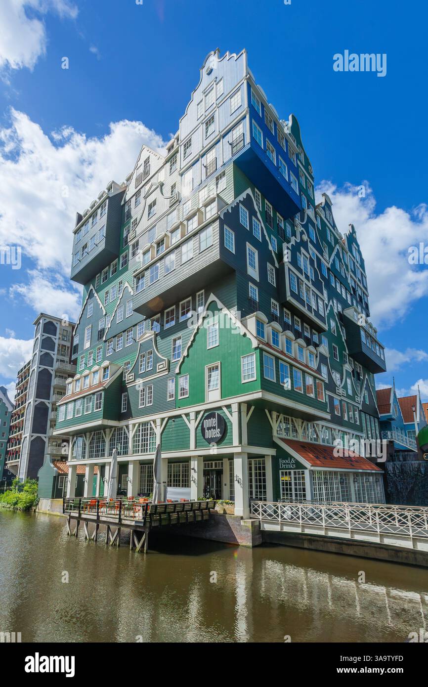 Colorful Inntel Hotel in Zaandam, stacked traditional Zaanse houses in ...