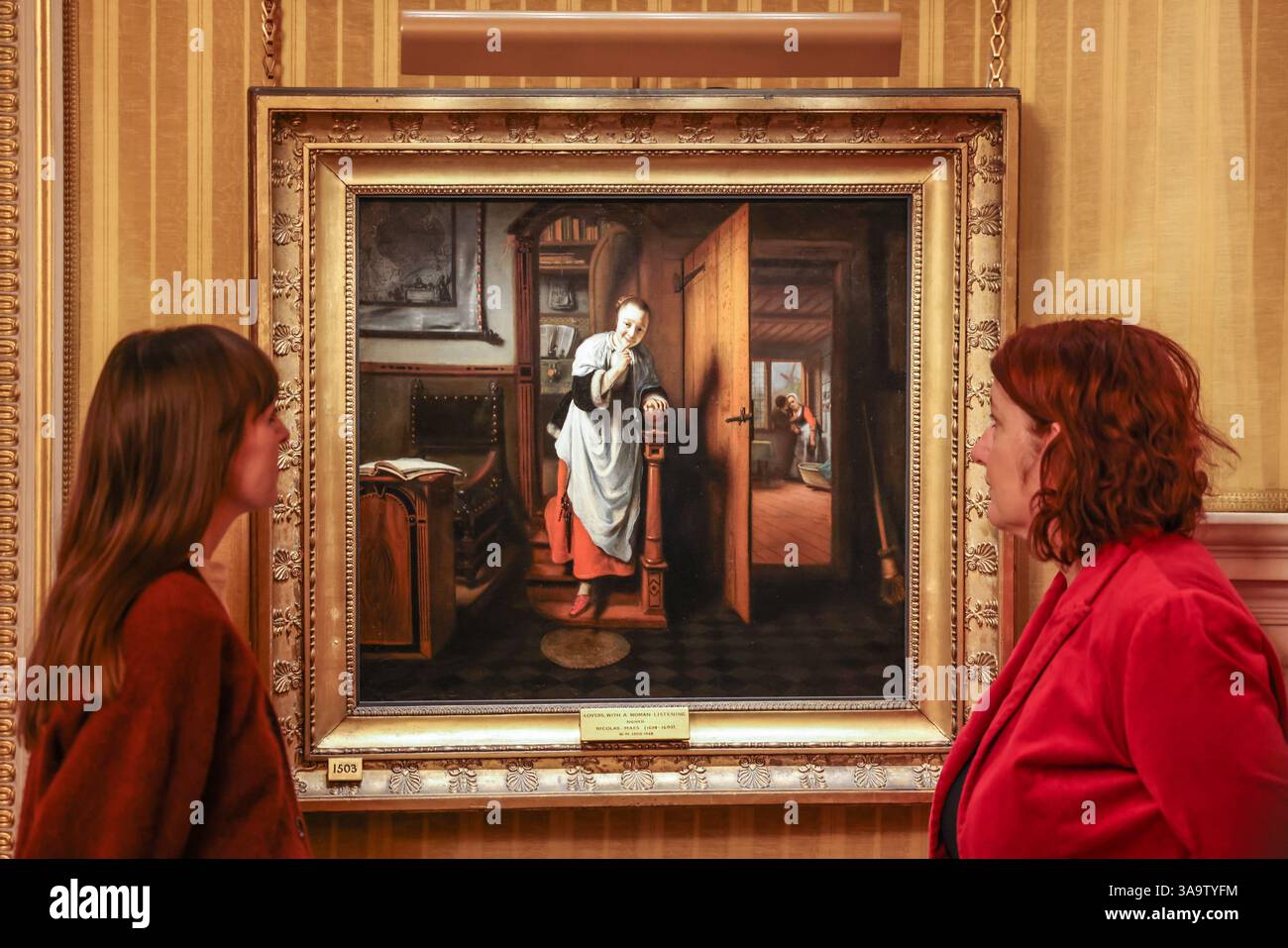 apsley House ,London UK 31 March 2025 Nicolaes Maes,The Earesdropper ...