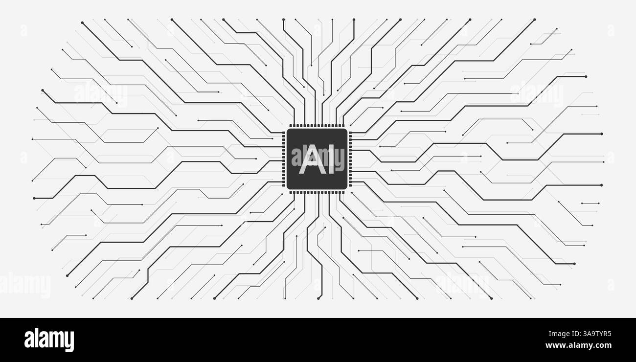 Motherboard technology abstract texture design. Creative idea AI banner ...