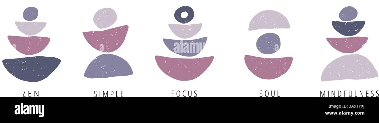Focus, pause, moment flat vector posters set Stock Vector Image & Art ...