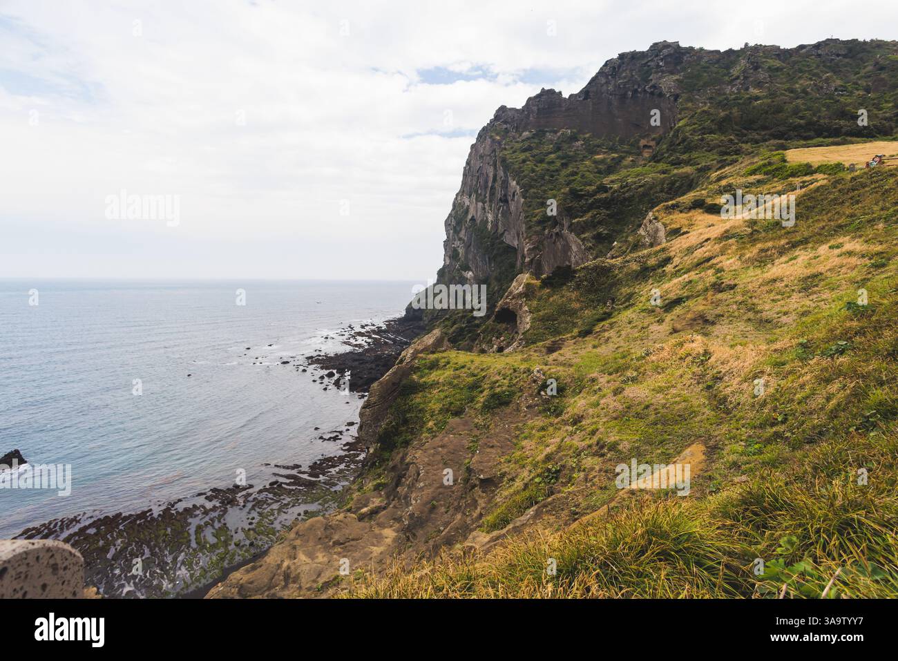 Jeju-do, Seongsan Ilchulbong landscape, volcanic tuff cone, Sunrise ...