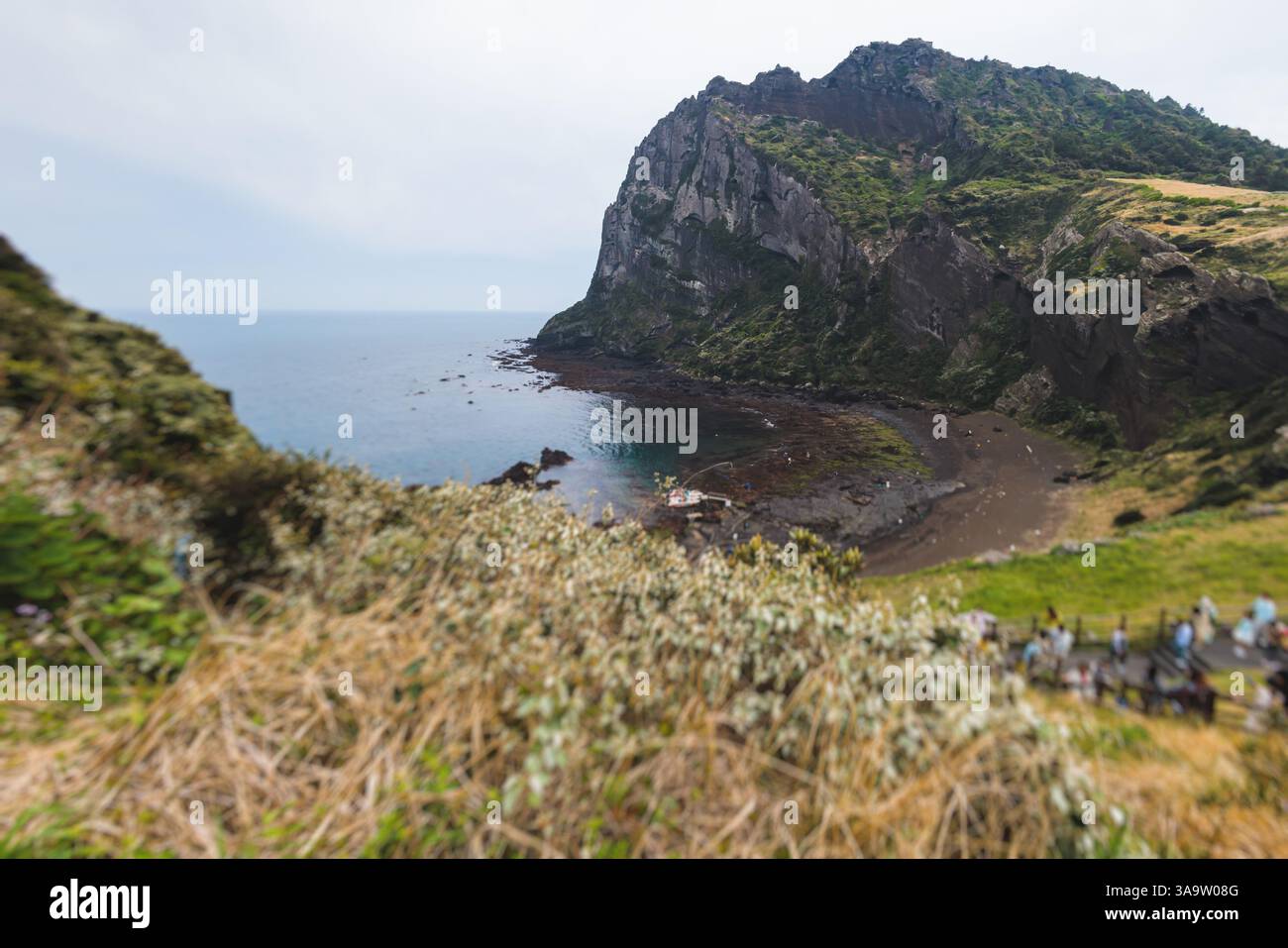 Jeju-do, Seongsan Ilchulbong landscape, volcanic tuff cone, Sunrise ...