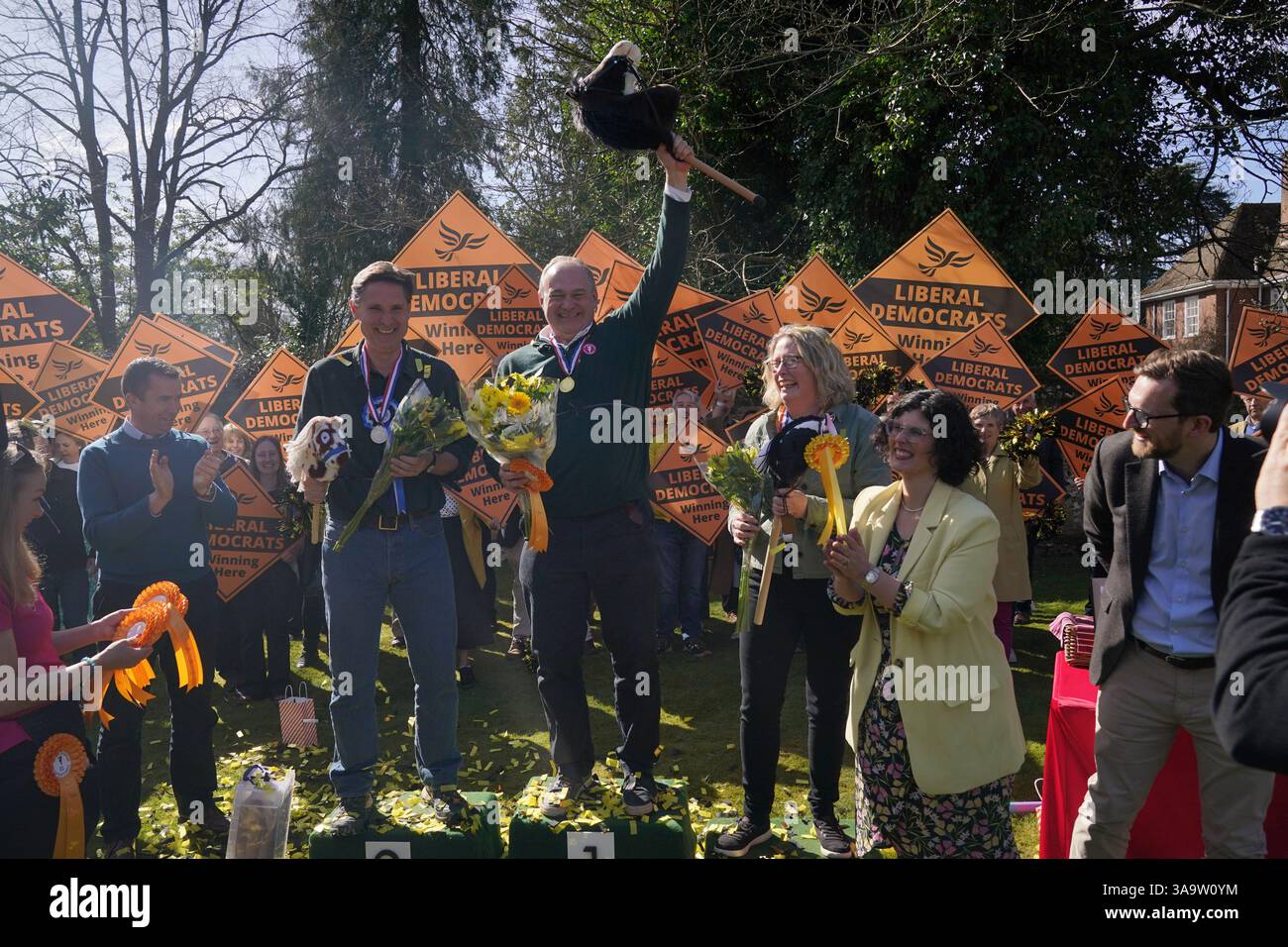 Liberal Democrats leader Sir Ed Davey tries his hand at hobby horsing ...