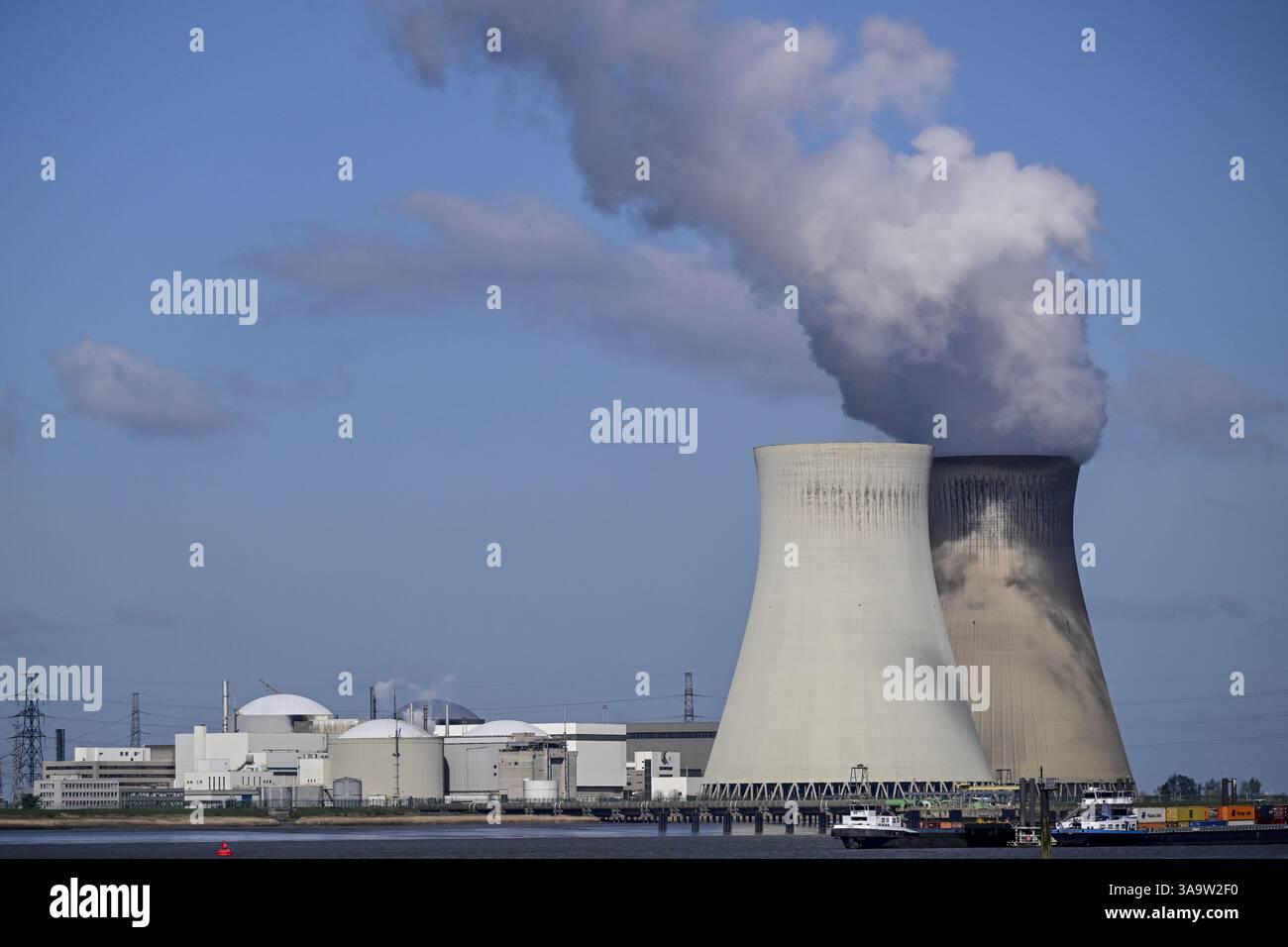 Beveren, Belgium. 31st Mar, 2025. The Doel Nuclear Power Station in ...