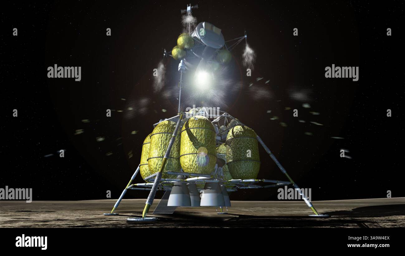 Apr 30, 2007 - Lunar Ascent Art, Outer Space - An artist's concept of ...