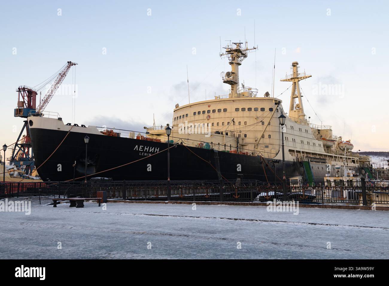 MURMANSK, RUSSIA - MARCH 11, 2025: The first nuclear-powered icebreaker ...