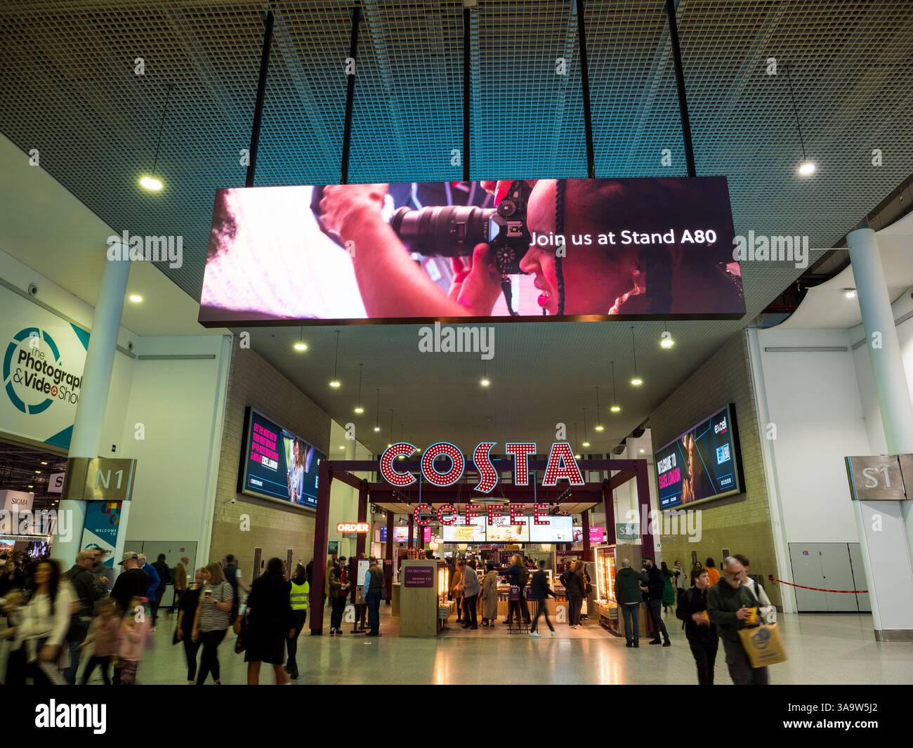 Crowds Inside Excel London, Royal Victoria Dock, London, Docklands ...